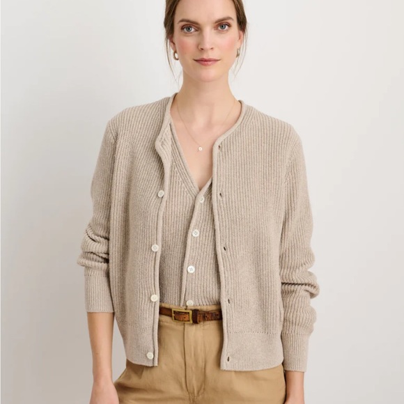 Alex Mill | Sweaters | Alex Mill Eldridge Roll Neck Cardigan Beige ...
